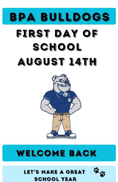 First Day of School - Main Calendar - BridgePrep Academy InterAmerican
